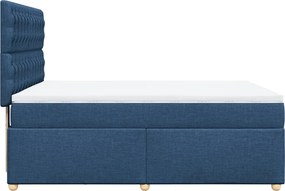 Box spring postel s matrací modrá 140x200 cm textil 3293616