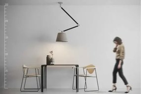 Industriální lustr Zyta M černá/stříbrná