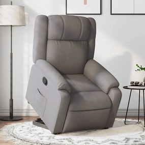 Zvedací polohovací křeslo taupe textil 3205210