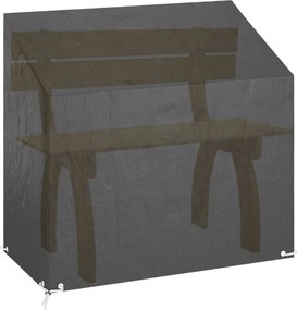 Plachty na zahradní lavice 2 ks 8 oček 130 x 70 x 70/88 cm PE 3155389
