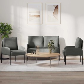 Sedací soupravy 3 ks Tmavě šedá Překližka 3406209