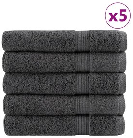 Prémiové ručníky SOLUND 50 ks antracitové 100x200 cm 600 g/m² 137175