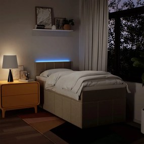 Box spring postel s matrací krémová 80 x 200 cm textil 3289200