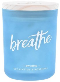 dw HOME Vonná svíčka Yoga - Breathe 210gr, modrá barva, sklo, dřevo, vosk