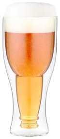 Dvoustěnná pivní sklenice Vialli Design, 350 ml