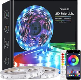 Led pásek Rgb 2 x 10M Ovládání pomocí aplikace Bluetooth dálkový ovladač Ir