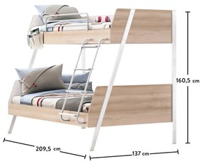 Čilek Studentská patrová postel (90x200-120x200 cm) Duo