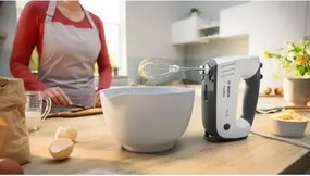 Bosch MFQ37470 bílo-černá / Ruční mixér / 750 W / 5 rychlostí / turbo