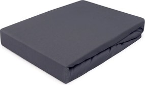 JERSEY PROSTĚRADLO PREMIUM 160X200 CM TMAVĚŠEDÉ