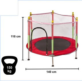 Creative Corner Dětská zahradní trampolína 140 cm červená