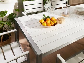 Hliníkový zahradní stůl 180 x 90 cm bíly VERNIO Beliani