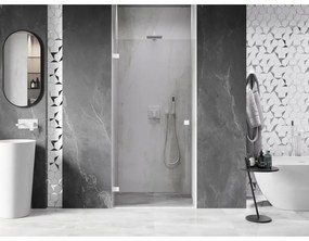 Mexen, Mexen Lunar-B výklopné sprchové dveře levé 85 cm, transparentní, bílé - 832-085-000-20-00-L