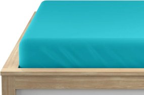 Jersey prostěradlo HIGHFIT tyrkysové 90 x 200 cm