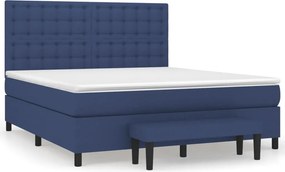Box spring postel s matrací modrá 180x200 cm textil 3136939