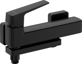 Deante Blur, nástěnná vanová baterie s otočným výtokem, 150 mm, černá matná, DEA-BQL_N12M