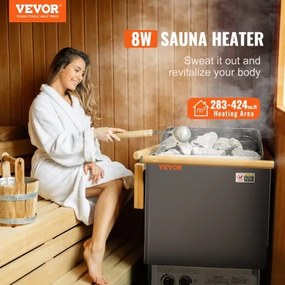 Elektrický saunový ohřívač 8 kW Vestavěné ovládání pro domácí lázně 8-12 m³