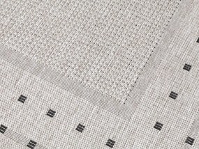 DEVOS-CABY Kusový koberec FLOORLUX / 20329 SILVER-BLACK BARVA: Šedá, ROZMĚR: 80x150 cm