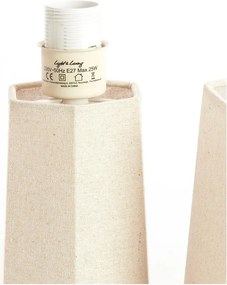 Krémová stolní lampa s textilním stínidlem (výška 50 cm) Musabo – Light &amp; Living