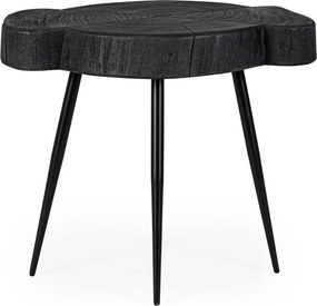 Černý konferenční stolek s deskou z akácie 35x45 cm Zakia – Bizzotto