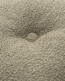 Sametový polštář s knoflíkem barva béžová látka pletený vzor