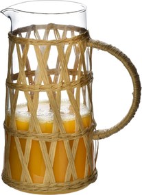 Skleněný džbánek s opletením BOHO 1,1 L transparentní