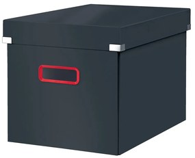 Šedý kartonový úložný box s víkem 32x36x31 cm Click&amp;Store – Leitz