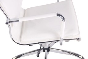 Kancelářská židle Sawston - umělá kůže | bílá