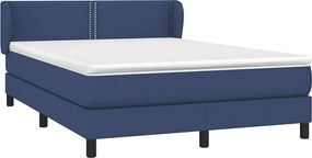 Box spring postel s matrací modrá 140x190 cm textil 3126163