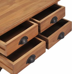 Konferenční stolek 68 x 68 x 30 cm masivní teakové dřevo 286274
