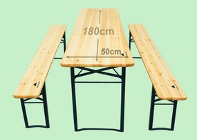 Dřevěný pivní set – 180 cm, 50cm