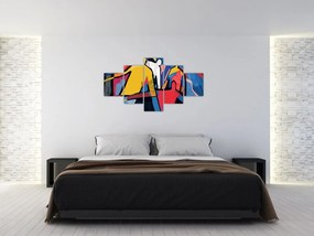 Obraz - Abstrakce mužů (125x70 cm)
