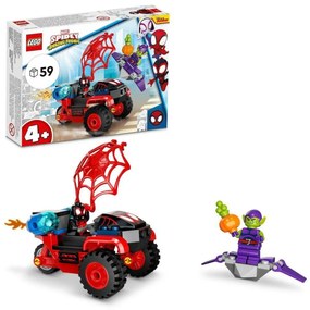 Lego stavebnice lego marvel 10781 miles morales: spider-man a jeho techno tříkolka