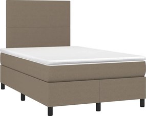 Box spring postel s matrací a LED taupe 120 x 200 cm textil 3134705