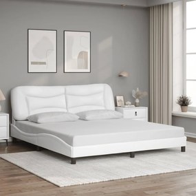 Rám postele s LED bez matrace Hvar bílý 180 x 200 cm 3213949