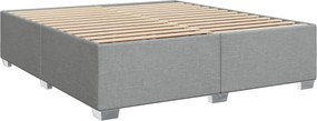 Rám postele bez matrace světle šedý 200 x 200 cm textil 3284499