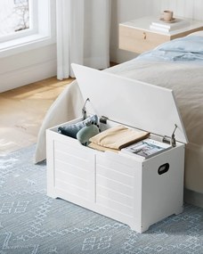 Truhla s úložným prostorem a lavicí Vasagle Minimal 80 cm bílá