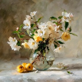 Tištěný obraz s rámem 60x60 cm Apple Flowers – Styler