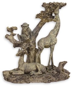 Polyresinová soška - Fauna - opice, antilopa, žirafa