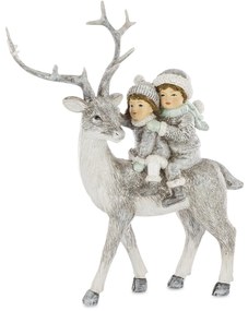 Vánoční figurka jelen s dětmi 157183