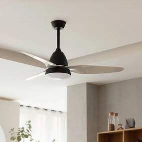 Starluna Coriano LED stropní ventilátor, černá