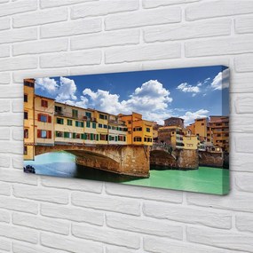 Obrazy na plátně Italy River Mosty budovy 140x70 cm