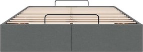 Osmanský rám postele bez matrací tmavě šedá 120x190 cm textil 3310862