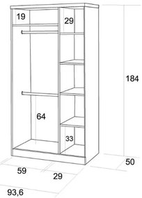 BRADOP Skříň dvoudveřová CASPER C106