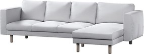 Potah na pohovku IKEA Norsborg 4-místná se šezlongem barva bílá látka pletený vzor