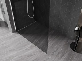 Mexen, Mexen Kioto-X sprchová stěna 90 x 200 cm, grafit 10 mm, bílá - 800-090-101-20-40-X