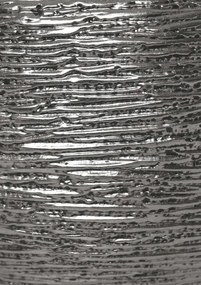 Kulatý květináč POTTA, sklolaminát, průměr 55 x výška 26 cm, stříbrná