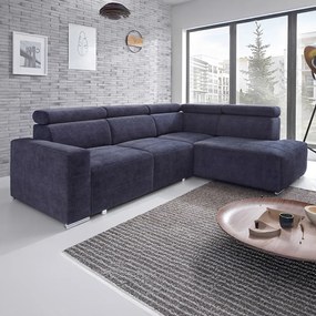 Sedací souprava BERGAMO | 265x202 cm | PRAVÁ | rozklad na každodenní spaní + úložný prostor | VÝBĚR TKANIN