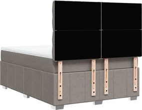 Box spring postel s matrací taupe 140x190 cm textil 3291674