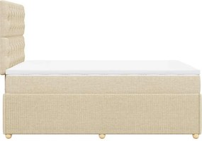 Box spring postel s matrací krémová 120x200 cm textil 3294335