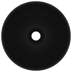 Luxusní umyvadlo kulaté matné černé 32,5 x 14 cm keramické,  146975